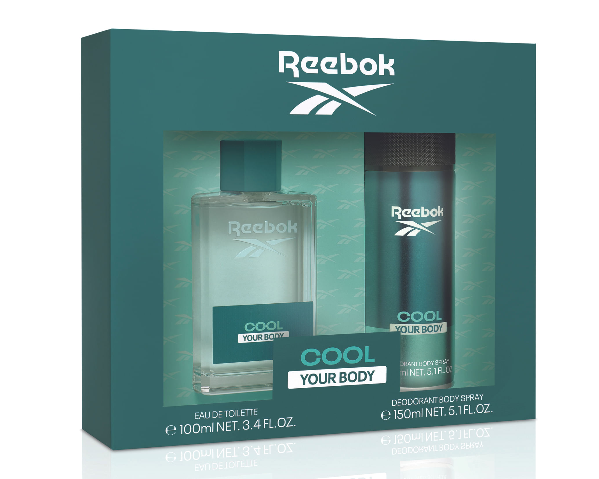 Reebok Cool Your Body Set EDT 100 ml + Body Spray 150 ml Masc