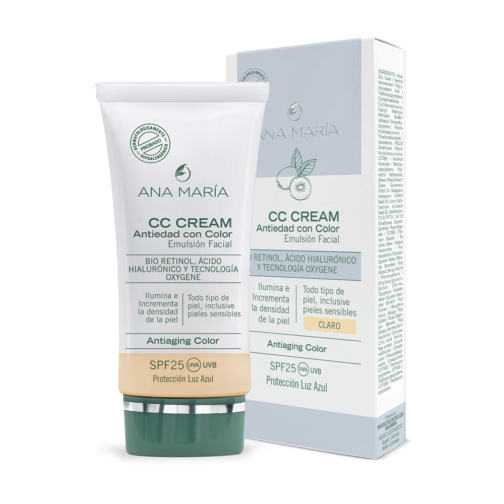 Antiedad con color cc cream claro x 40 gr - Ana maria